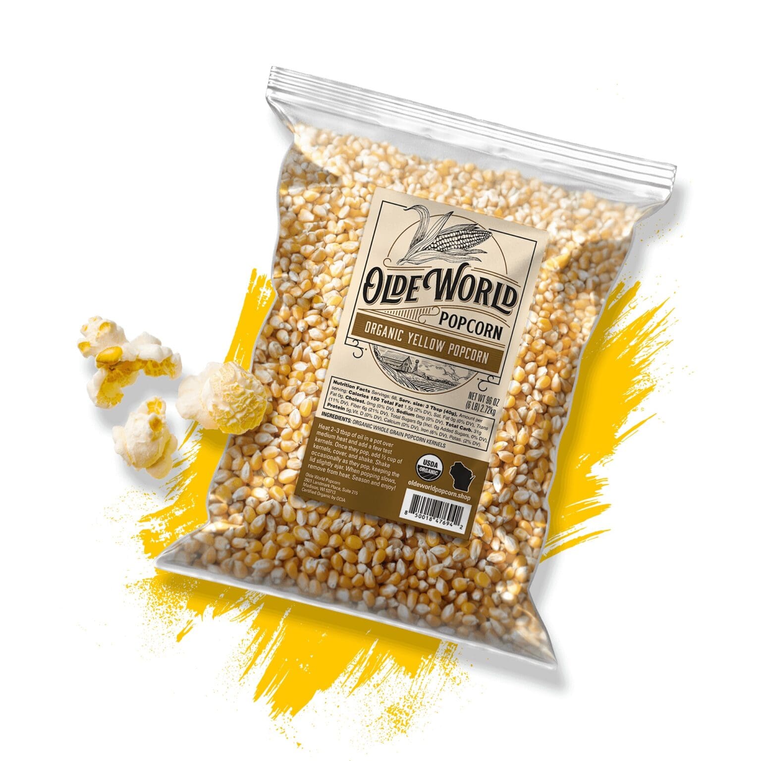 Organic Popcorn Kernels | USDA Certified Non-GMO | Olde World Popcorn